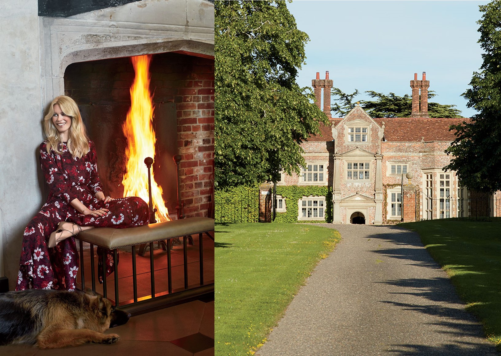 Claudia Schiffer’s Tudor Mansion in Architectural Digest – Casey Wagar